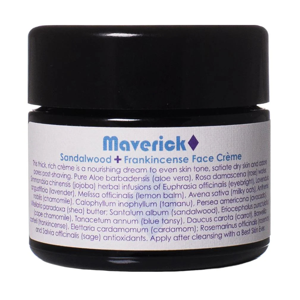 Maverick Face Creme | Living Libations | Sandalwood & Frankincense ...