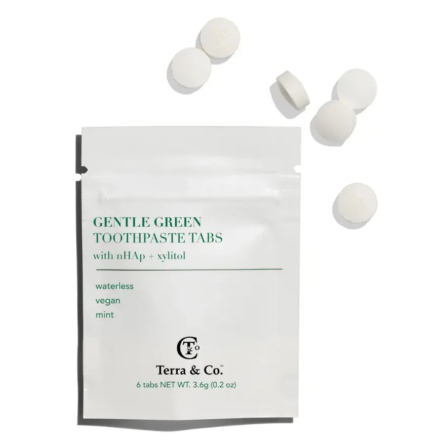 Gentle Green Toothpaste Tabs | Terra & Co. | Waterless Toothpaste ...