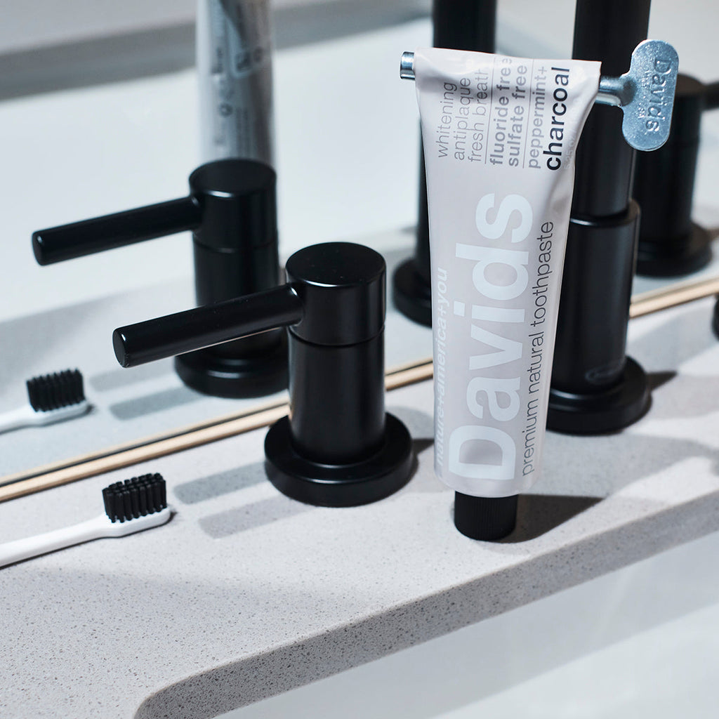 Charcoal + Peppermint Toothpaste | Davids | Living Earth Beauty